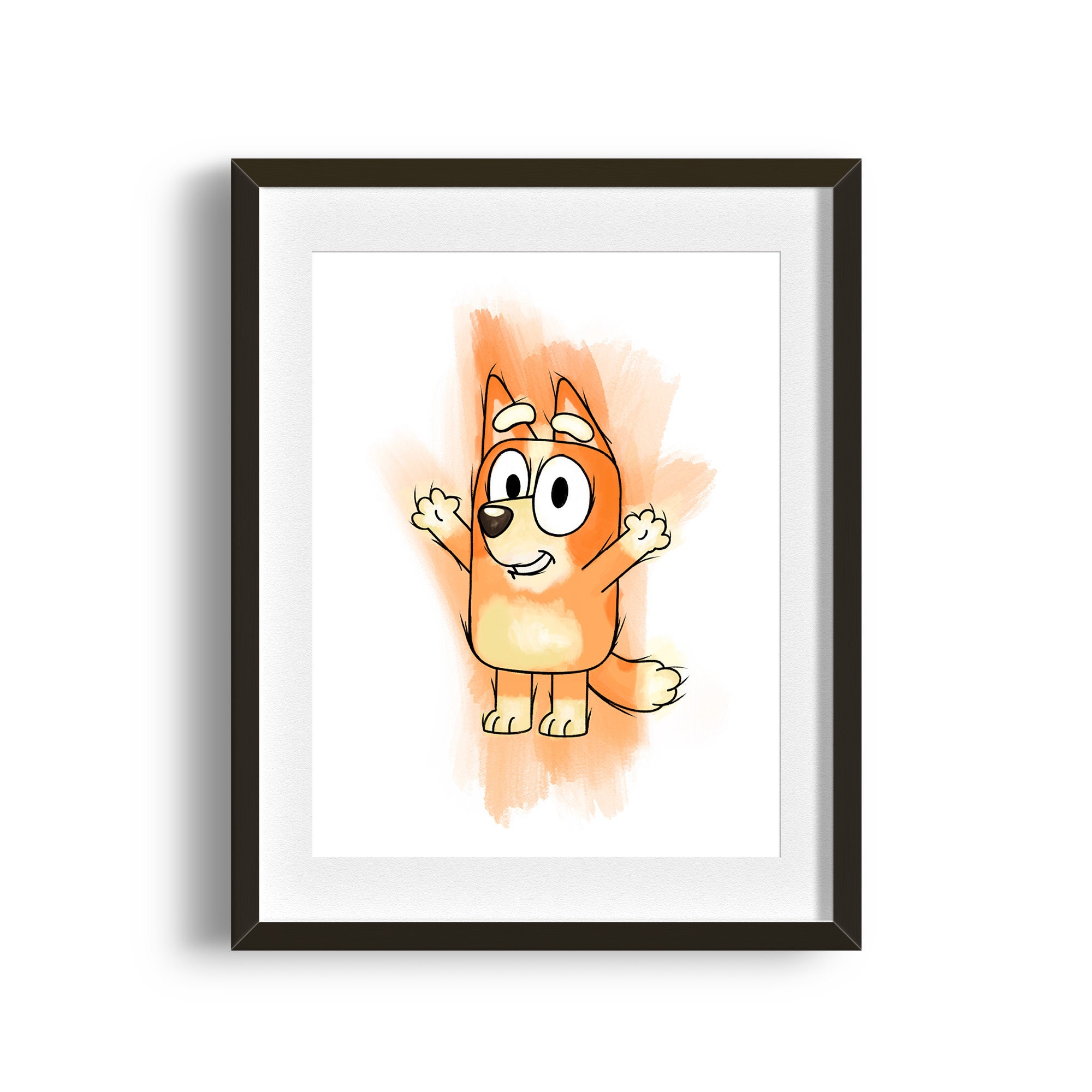 Bingo (bluey) Watercolour Print - Etsy