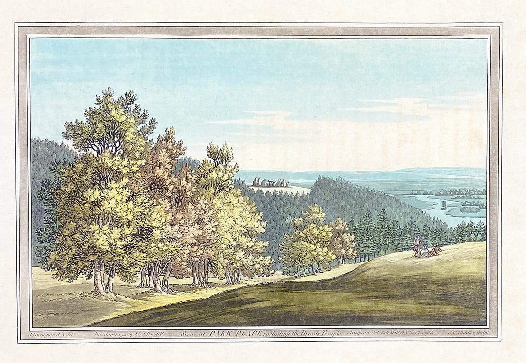 Park Place Including the Druids Temple Remenham Berkshire C1793 ...