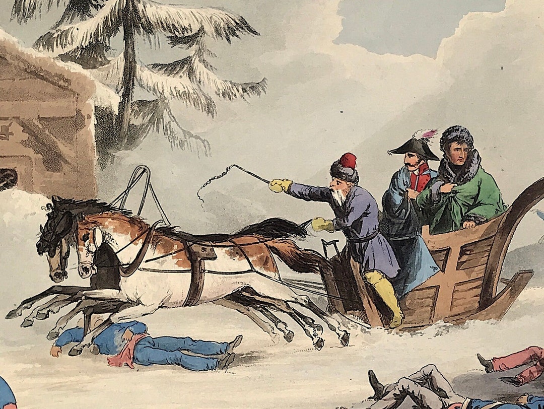 Napoleon Bonaparte's Flight in Disguise From Russia 1811 Print Jenkins ...