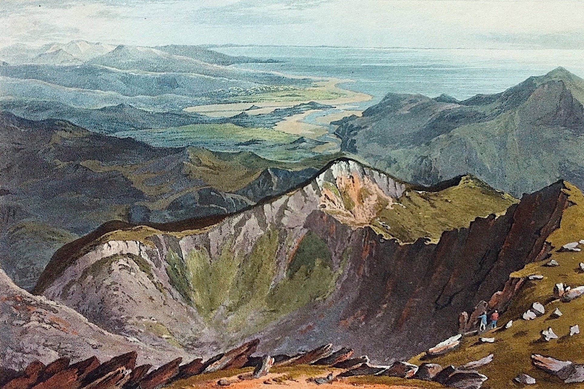 St Asaph on the River Elwy in Denbighshire Wales c1813 Original etched ...