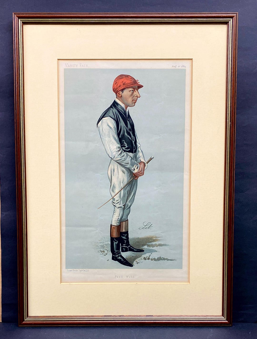 Vanity Fair Jockey Print Fred Webb Original Horse Racing ...