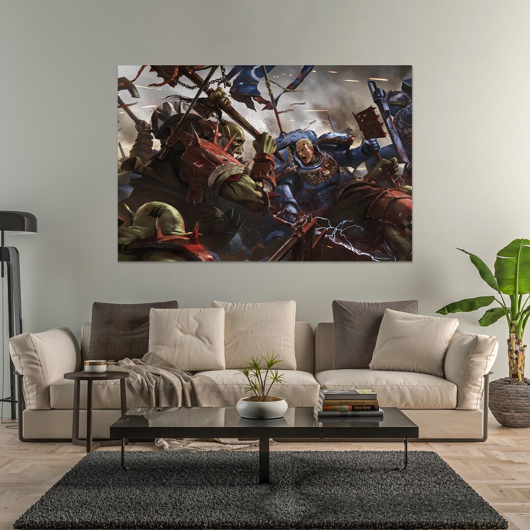Orks Vs Ultramarines, Wh40k Print, WH Wall Art, Spacemarines Print ...