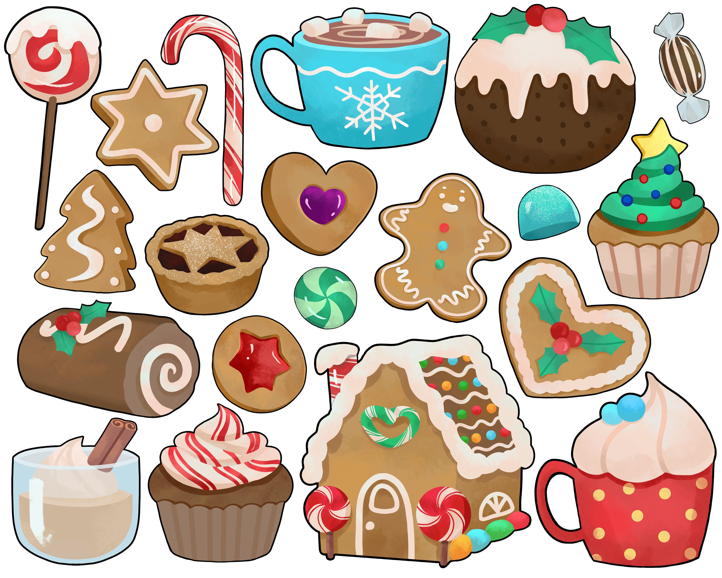 Christmas Treats Clipart Christmas Download Instant Download ...