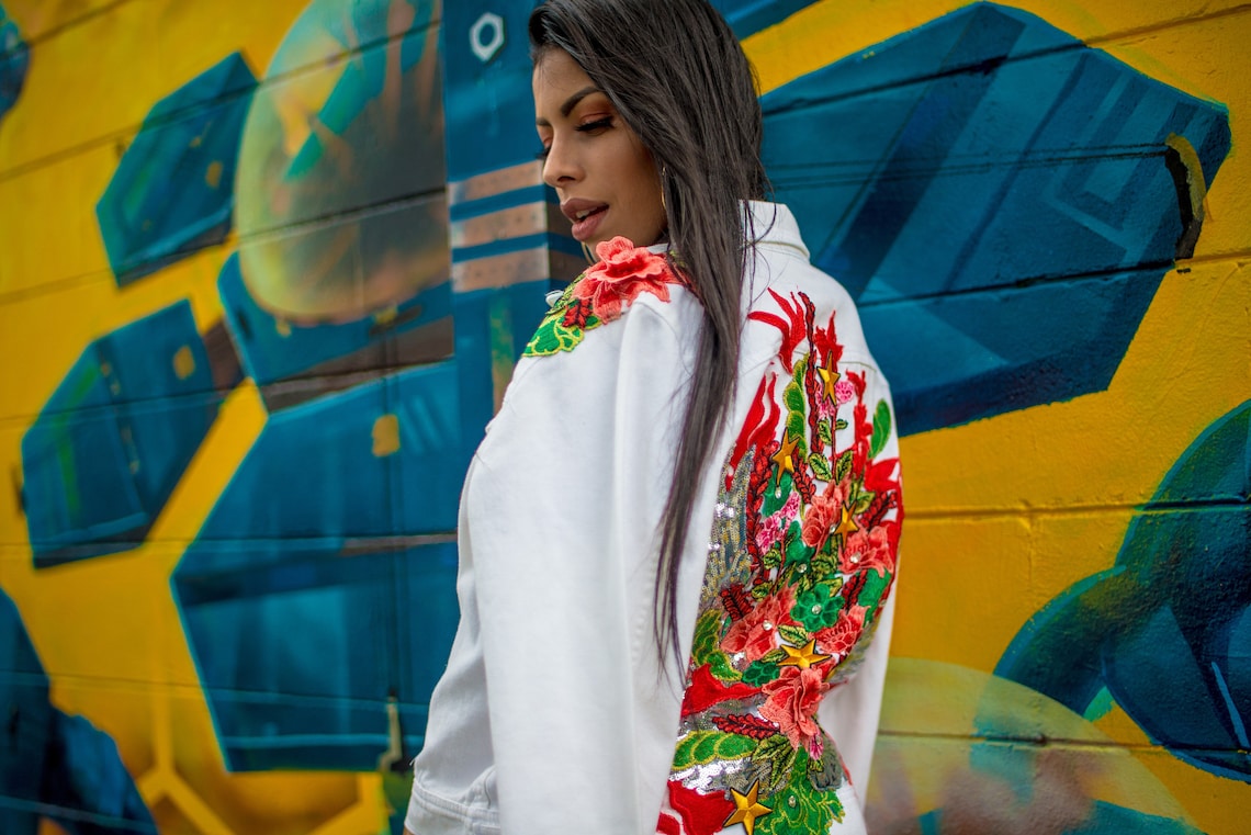 Custom Handmade Embroidered White Jacket Unique Jacket Boho - Etsy