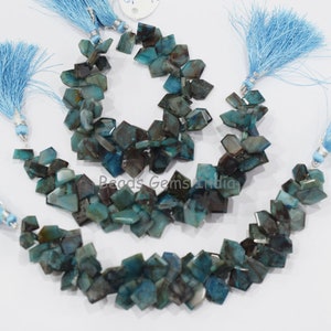 Chrysocolla Crown Cut Flat Tablets Briolette, Chrysocolla Geometrical ...