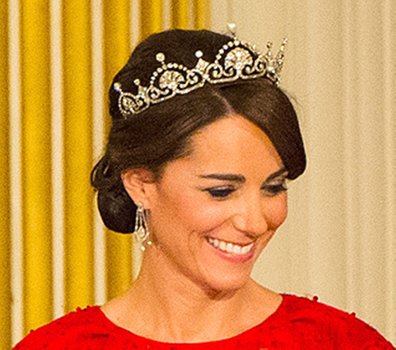 Bridal Tiara the Royal Lotus Flower Royal Kate Middleton - Etsy UK