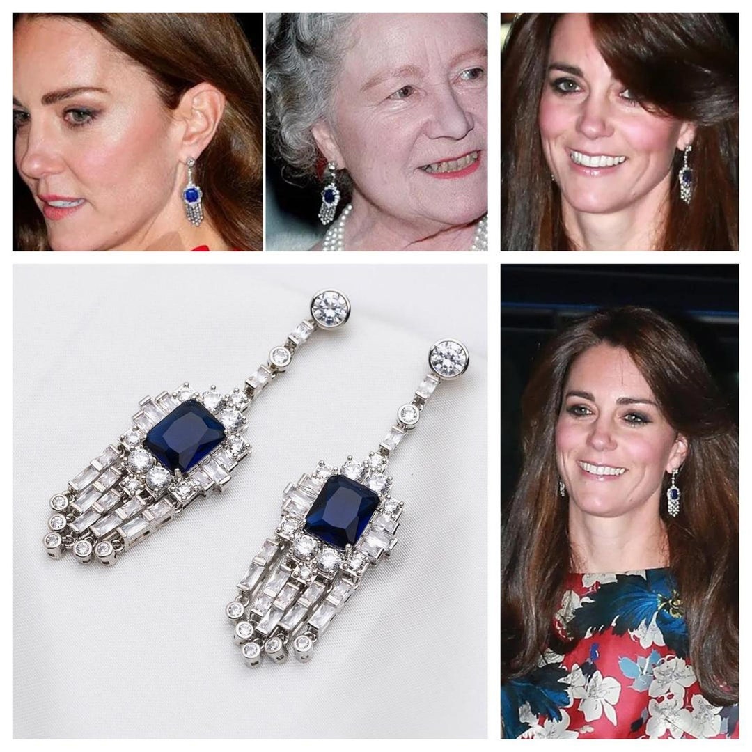 The Greville Sapphire Fringe Drop Earrings Reproduction With - Etsy
