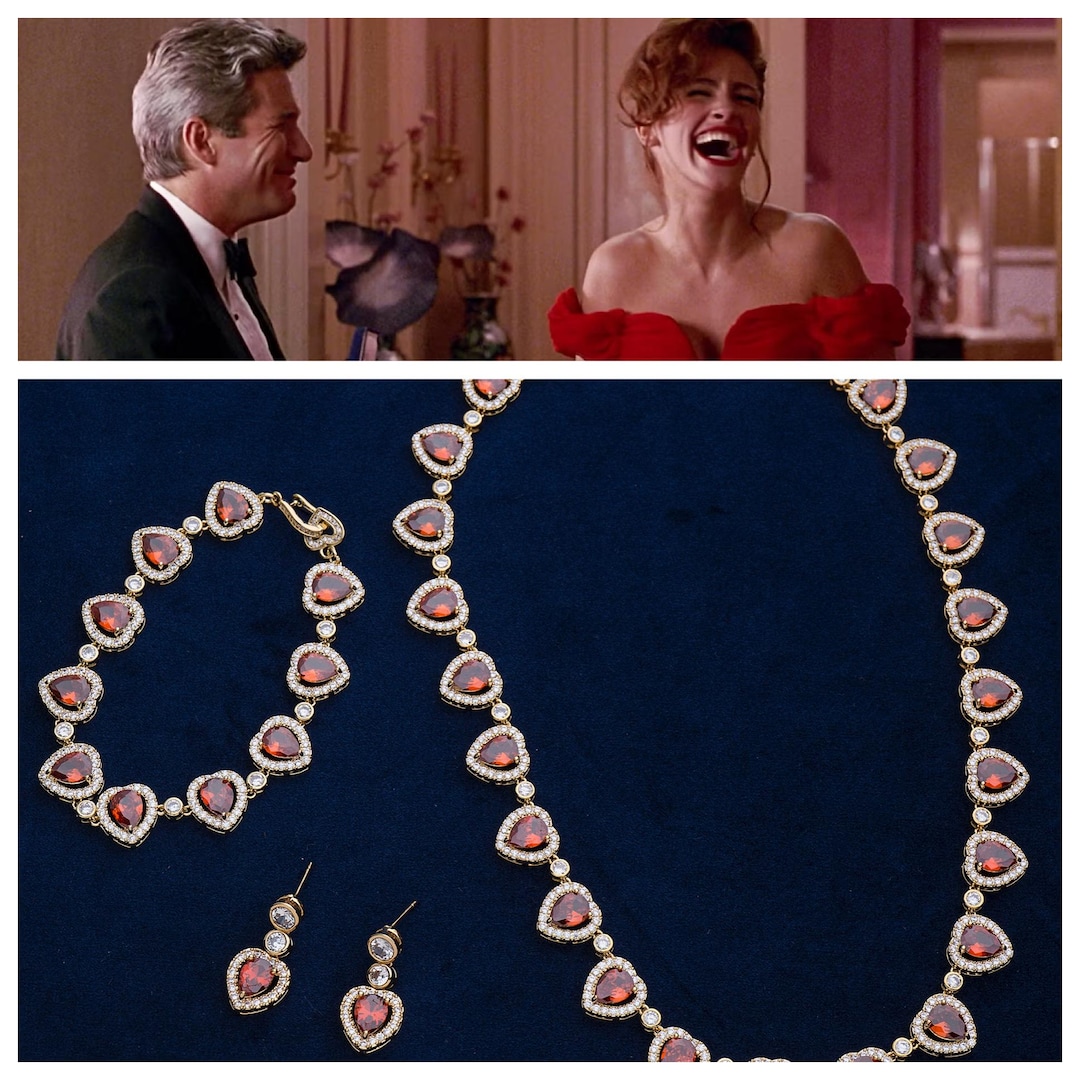 New Luxury Pretty Woman Opera Necklace & Drop Earrings Reproduction ...