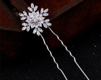 Snowflake Hair Pin - Etsy