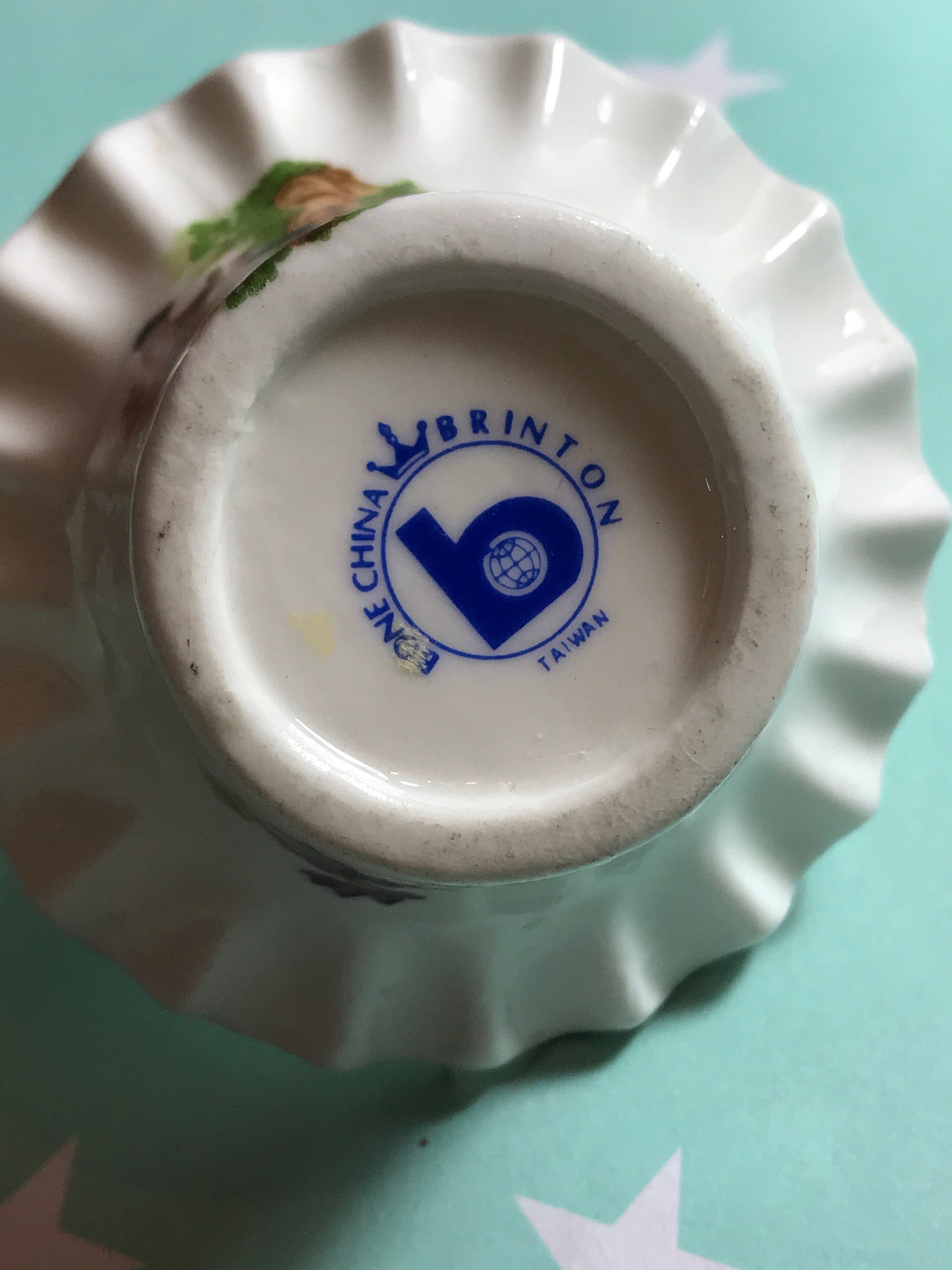 Vintage Mini Brinton Bone China Basket With Colonial Couple Pattern - Etsy