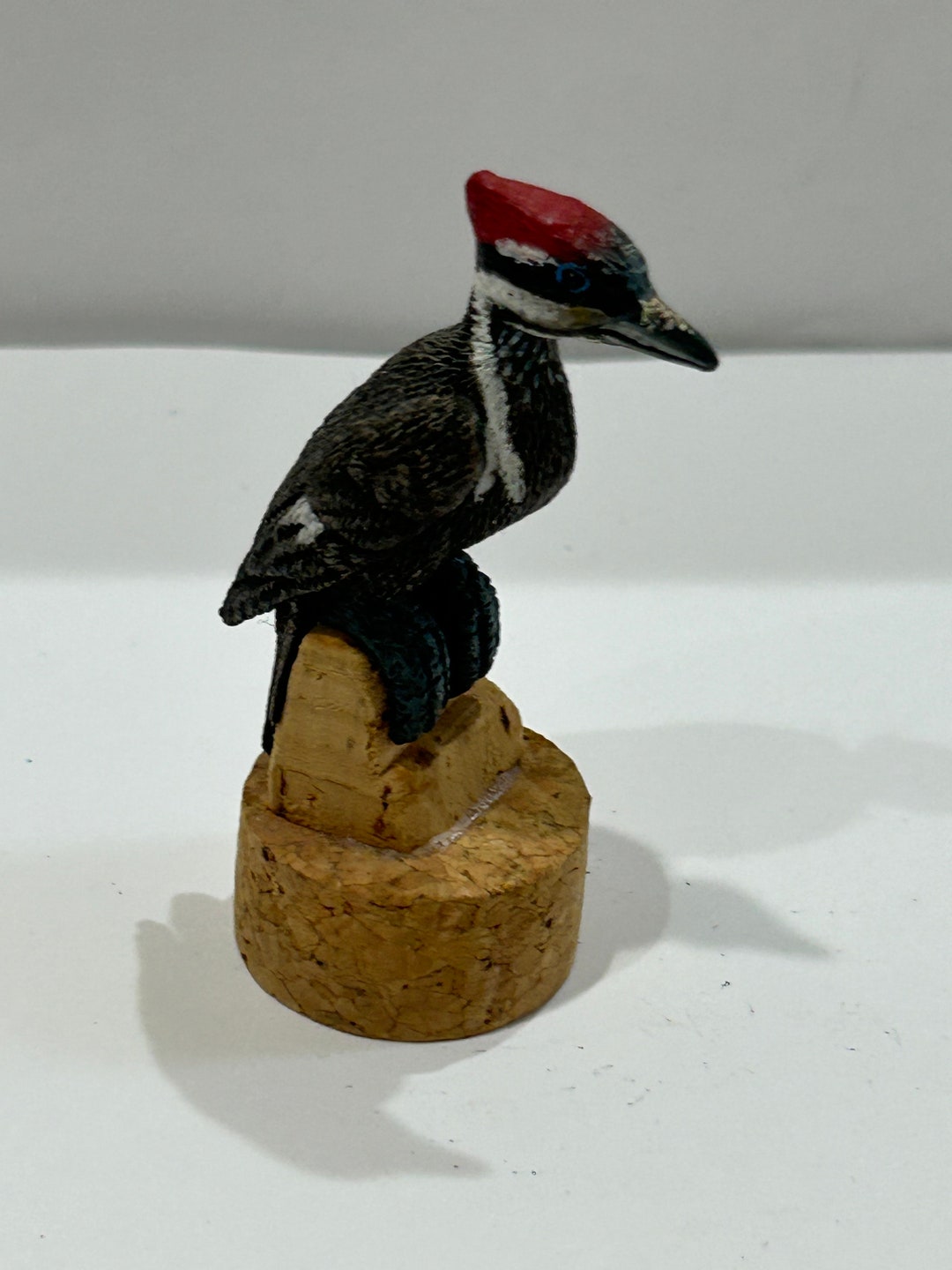Vintage Resin & Wooden Pileated Woodpecker 3 Tall Figure - Etsy