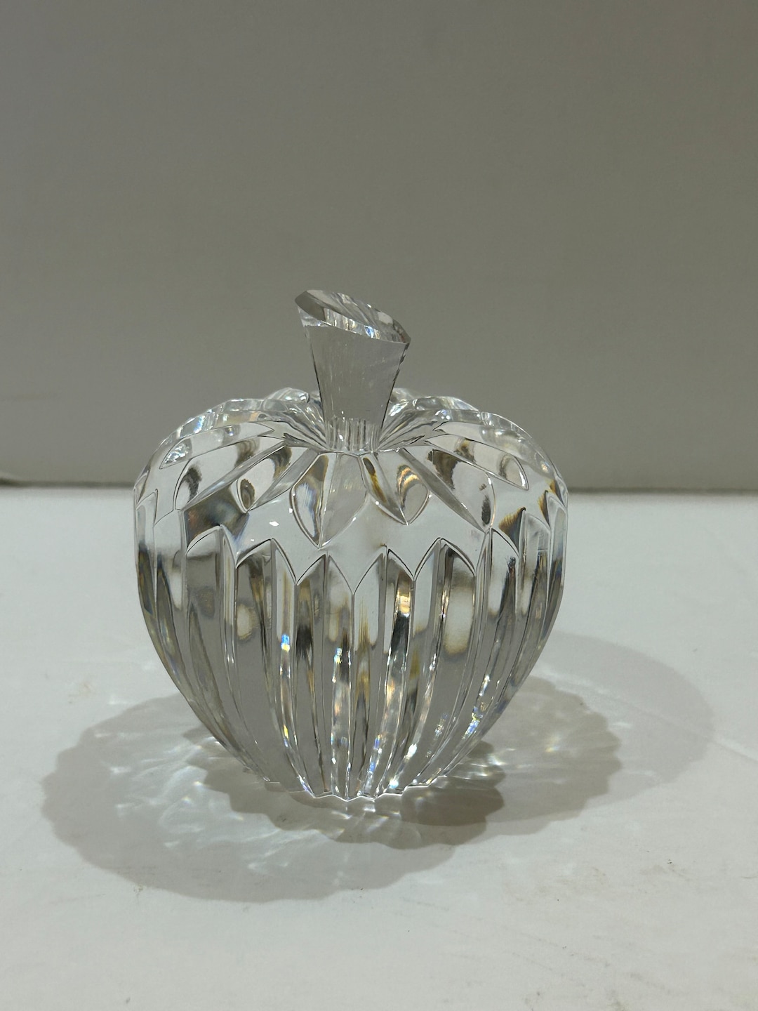 Apple Shaped Crystal Glass Paperweight Waterford - Etsy