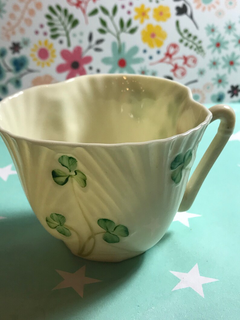 Vintage Belleek Ireland Irish Pattern Teacup Set - Etsy
