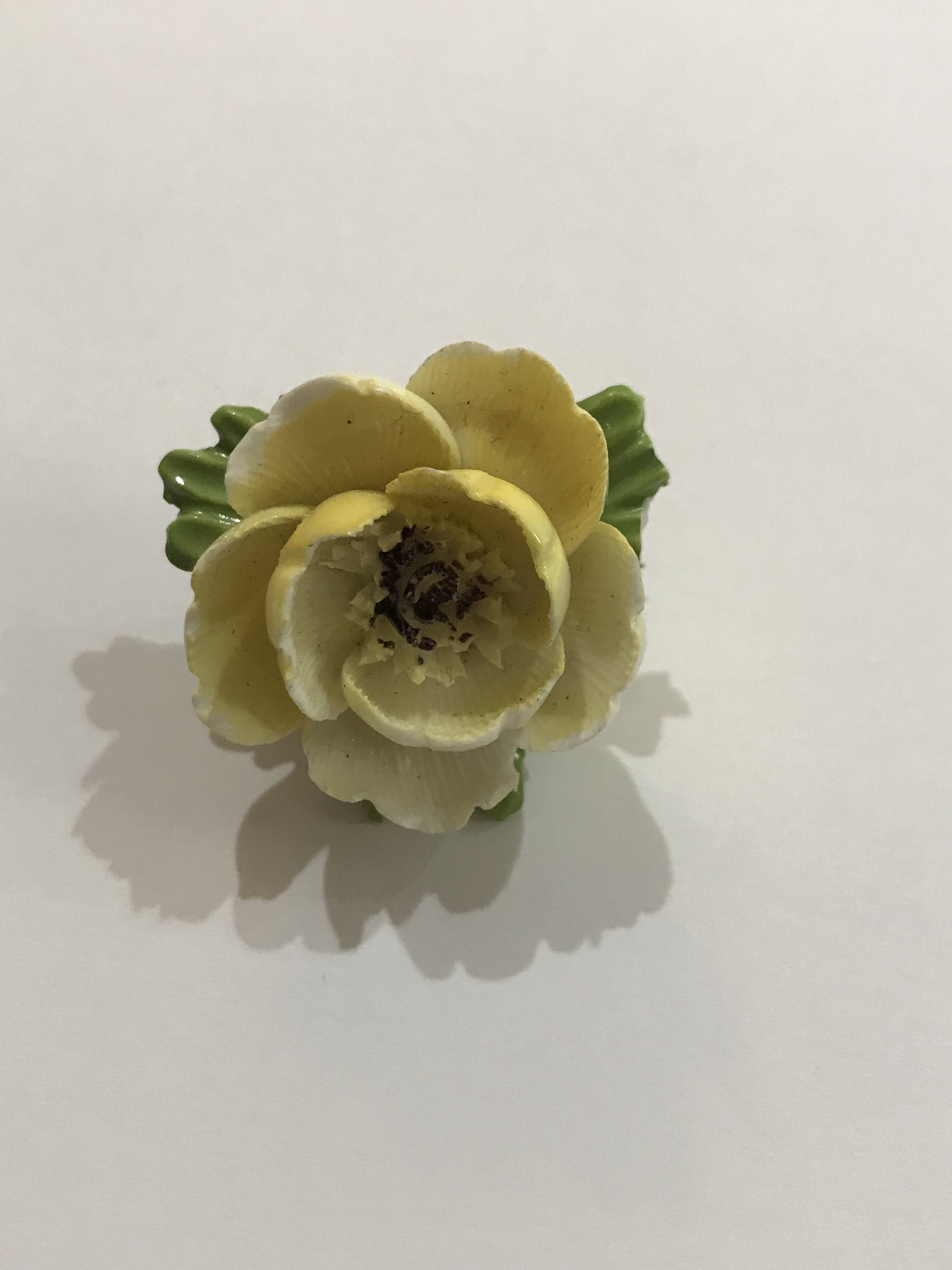Vintage Porcelain Flower Pin Brooch - Etsy