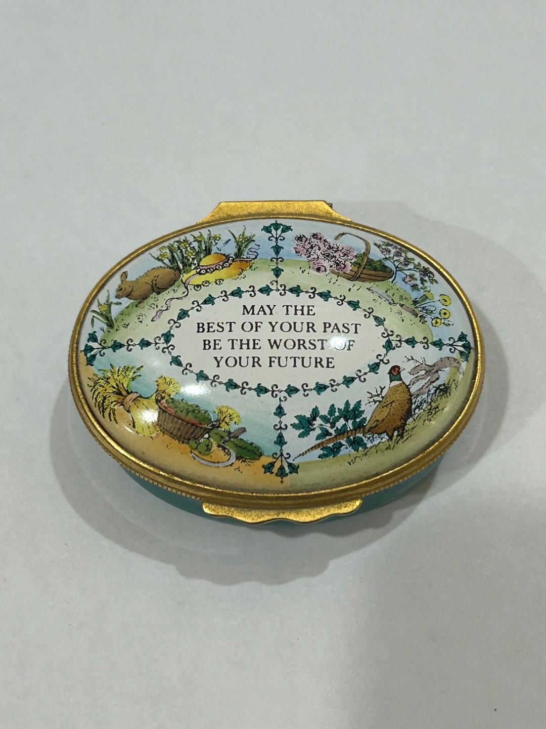 Vintage Porcelain Halcyon Days Enamel Trinket Box - Etsy