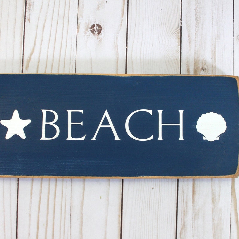 Wood Beach Sign - Etsy