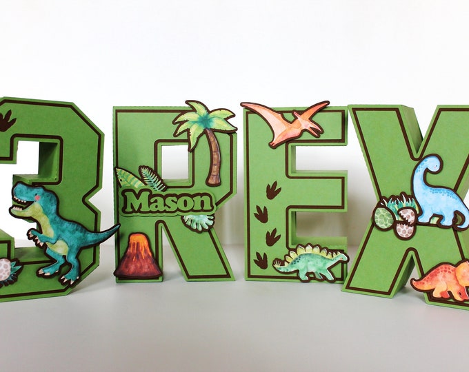 3 REX Birthday Letters, 3 Rex Birthday Centerpiece, 3 REX Birthday ...