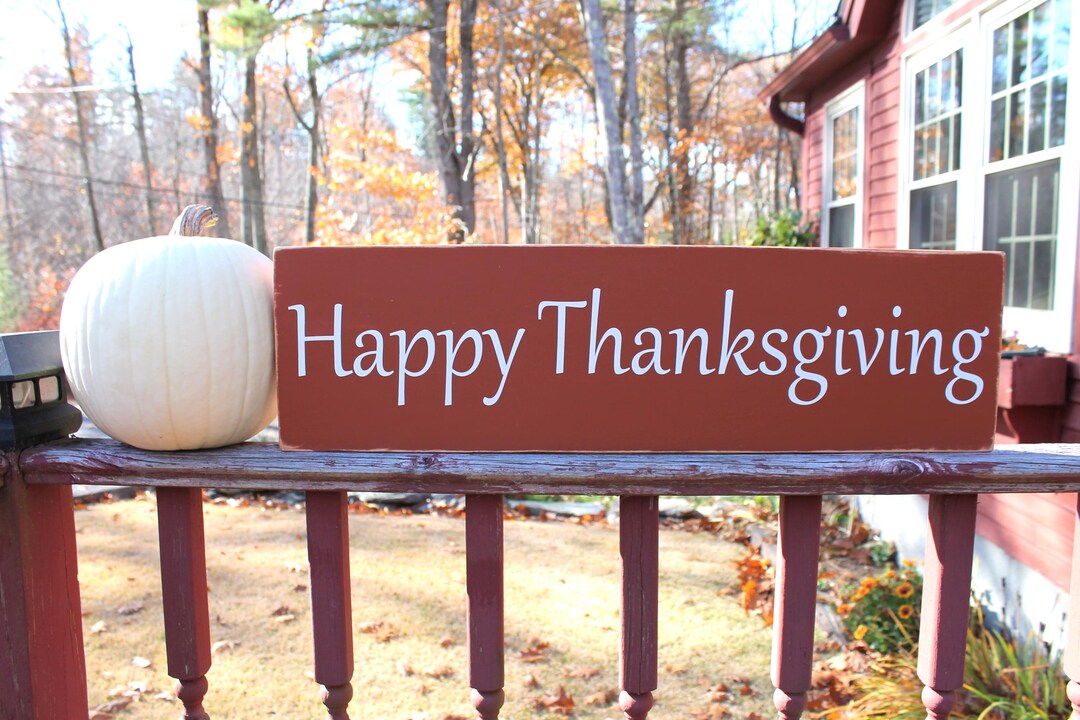 Happy Thanksgiving Wood Sign for Entryway, Thanksgiving Sign, Seasonal ...