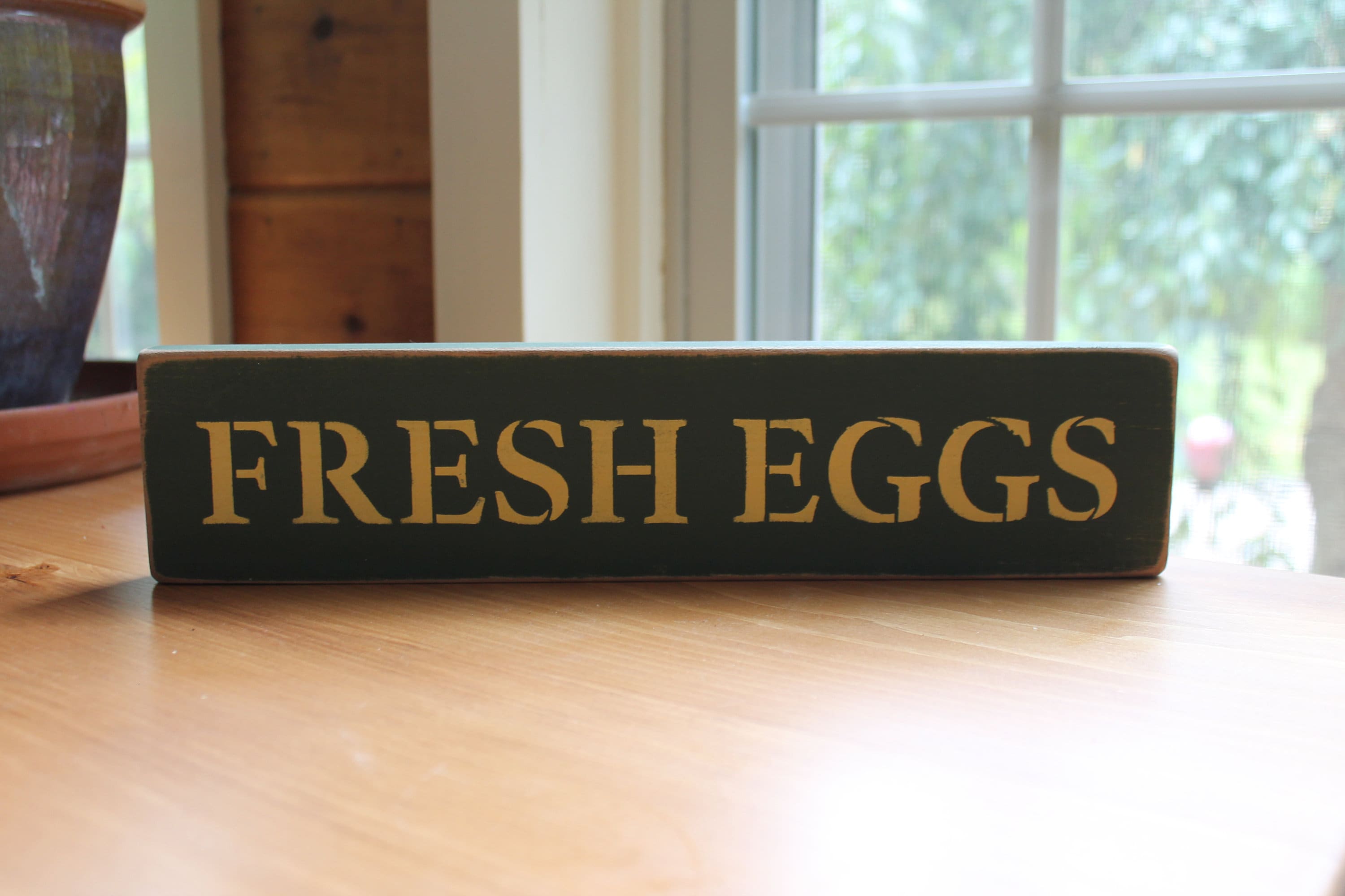 Fresh Eggs Sign Fresh eggs sign outdoor Farmhouse wall | Etsy