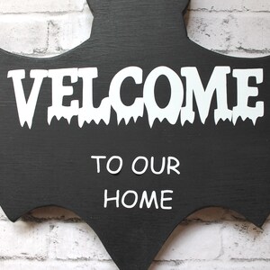 Bat Welcome Sign, Halloween Welcome Sign, Halloween Sign, Halloween Bat ...