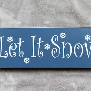 Let It Snow Primitive Wood Sign, Seasonal Wooden Primitive Signs for ...