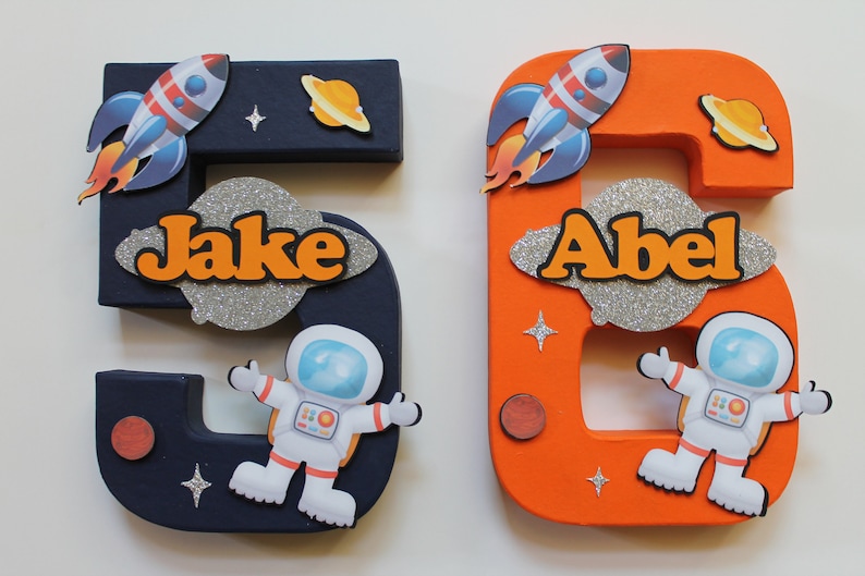 Outer Space Numbers Outer Space Birthday Decor Astronaut - Etsy