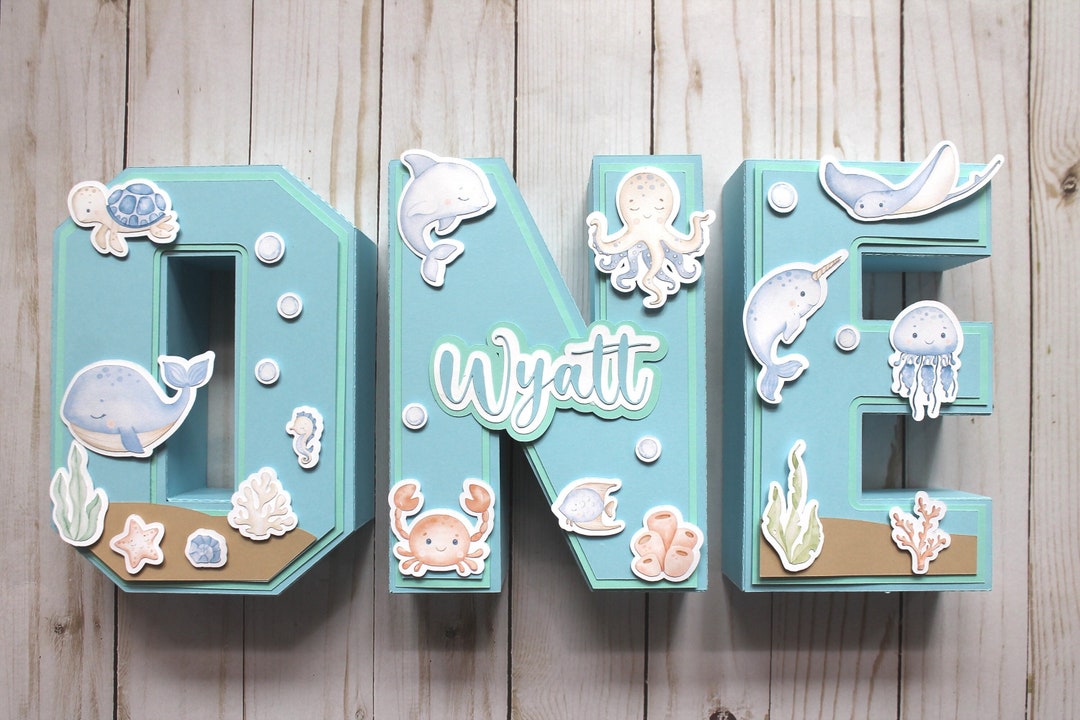 Under the Sea Letters, Oneder the Sea Centerpiece, Oneder the Sea Decor ...