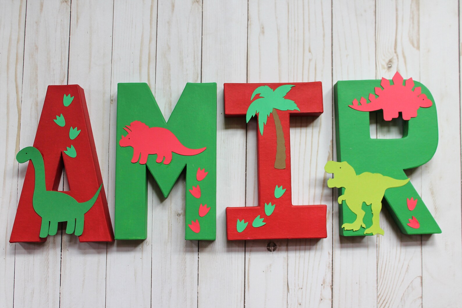 Dinosaur Custom Letters, Personalized Dinosaur Letters, Stand up ...