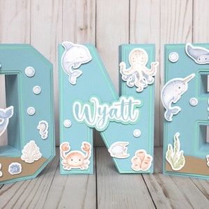 Under the Sea Letters, Oneder the Sea Centerpiece, Oneder the Sea Decor ...