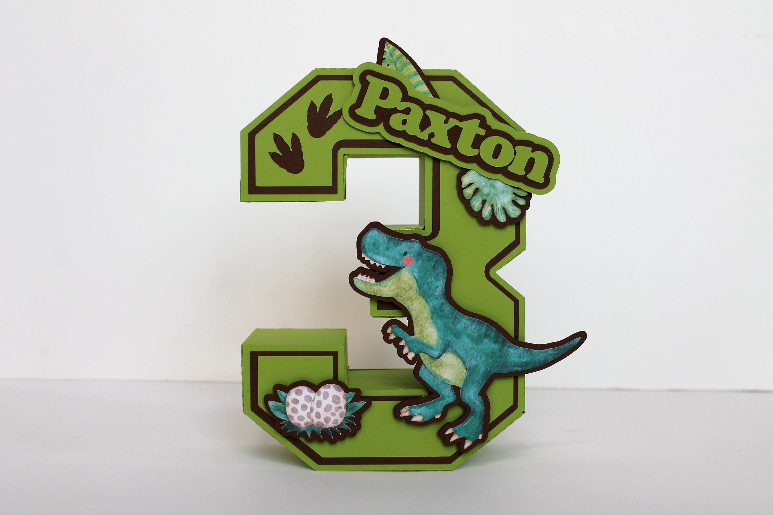 3 REX Number 3, 3 REX Birthday Decorations, 3 REX Birthday Centerpiece ...