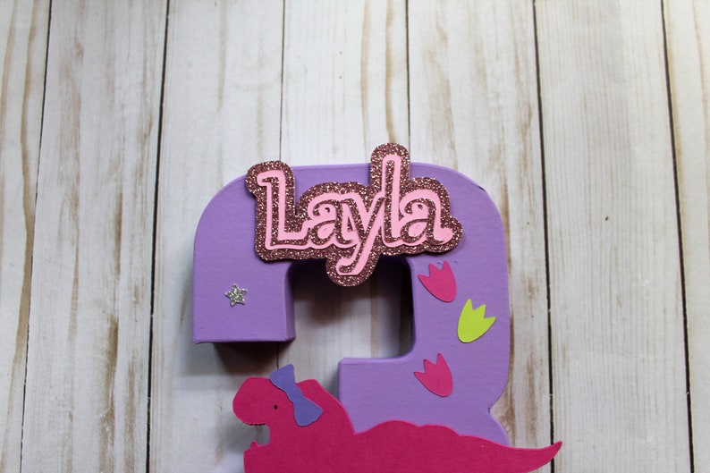 Three Rex Birthday Letters Princess Dinosaur Birthday Party - Etsy