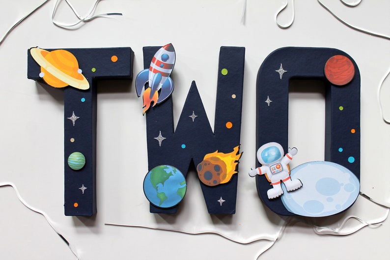 Outer Space Numbers Outer Space Letters Space Numbers First - Etsy