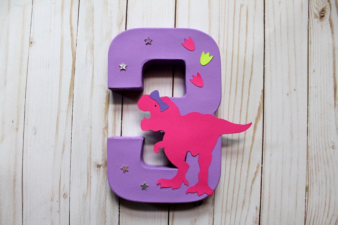 Three Rex Birthday Number Three, Princess Dinosaur Birthday Party ...