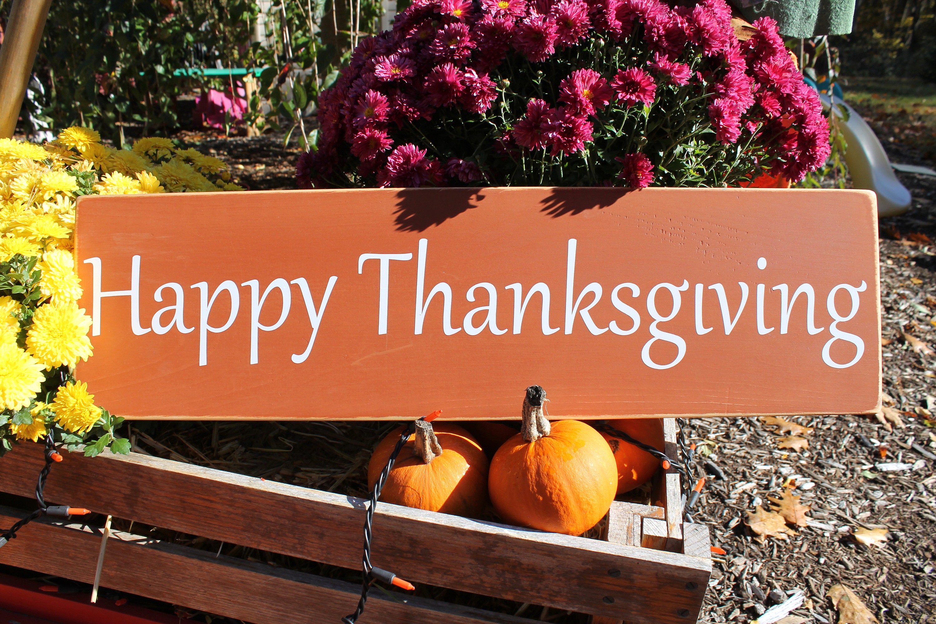 Happy Thanksgiving Wood Sign for Entryway, Thanksgiving Sign, Seasonal ...