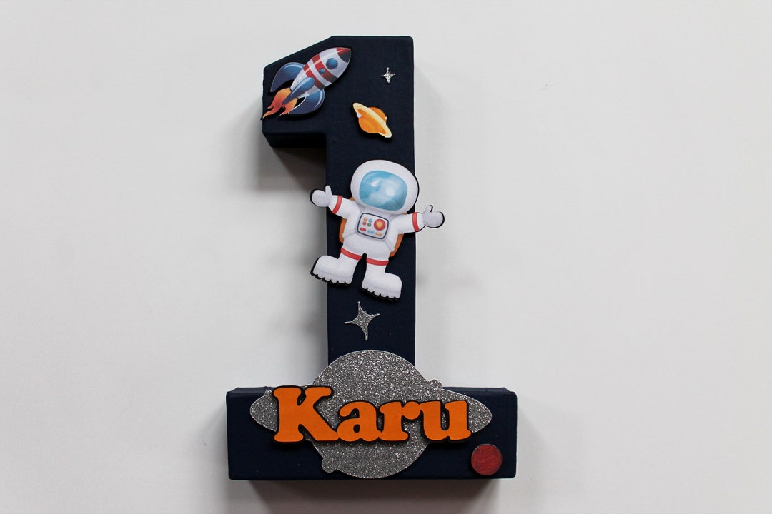 Outer Space Numbers, Outer Space Birthday Decor, Astronaut Birthday ...