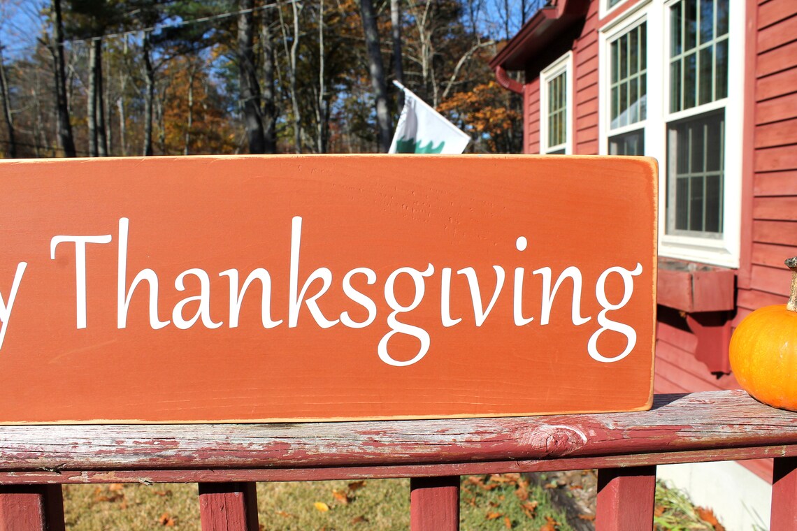 Happy Thanksgiving Wood Sign for Entryway, Thanksgiving Sign, Seasonal ...
