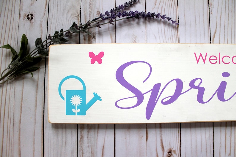 Welcome Spring Sign Above the Door Sign Spring Signs for | Etsy