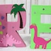 Three Rex Birthday Letters Princess Dinosaur Birthday Party - Etsy