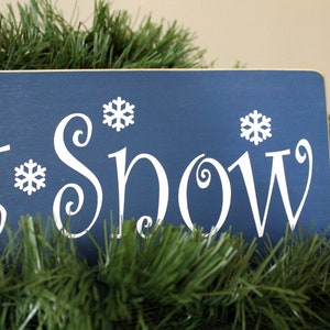 Let It Snow Primitive Wood Sign, Seasonal Wooden Primitive Signs for ...