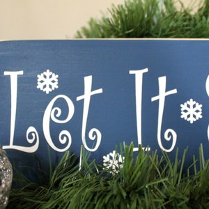 Let It Snow Primitive Wood Sign, Seasonal Wooden Primitive Signs for ...