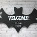 Bat Welcome Sign, Halloween Welcome Sign, Halloween Sign, Halloween Bat ...