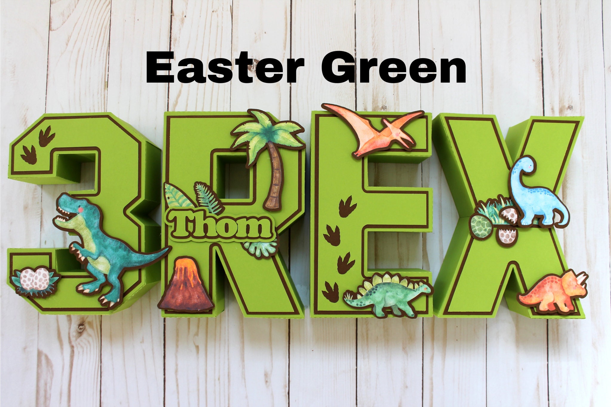 3 REX Birthday Letters, 3 Rex Birthday Centerpiece, 3 REX Birthday ...