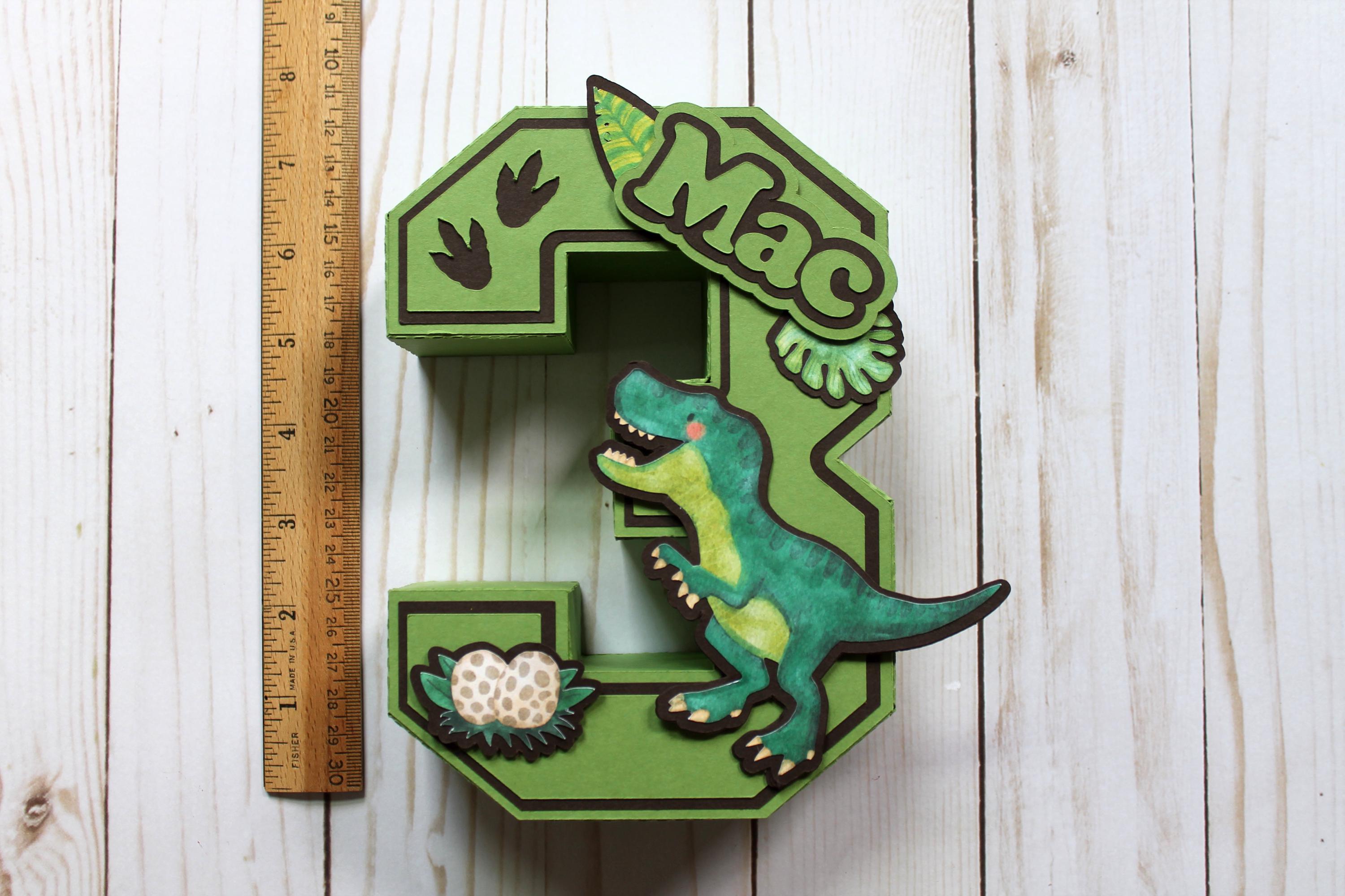 3 REX Number 3, 3 REX Birthday Decorations, 3 REX Birthday Centerpiece ...