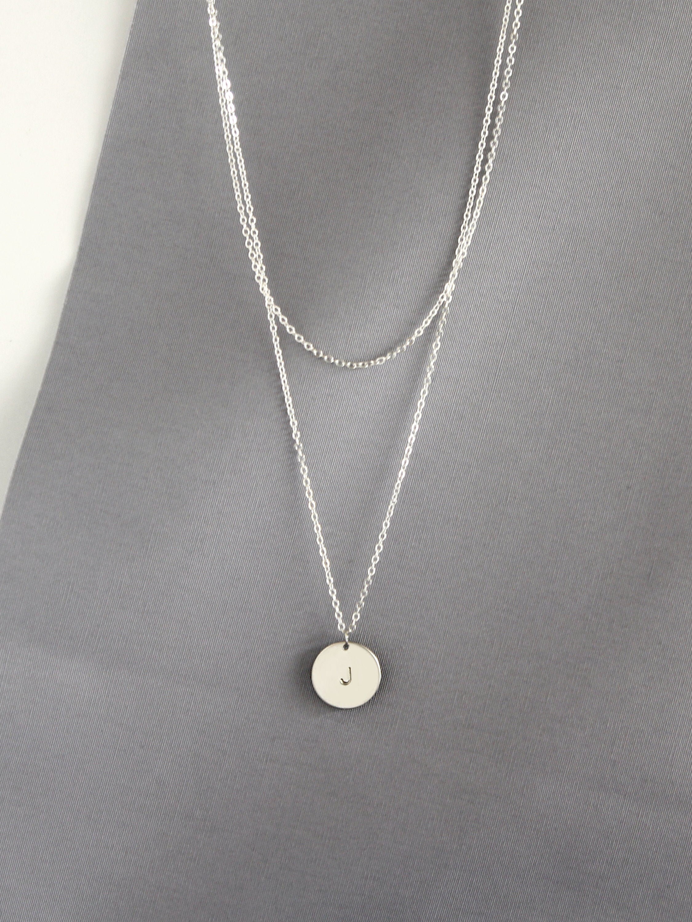 14k Gold Filled Multi Strand Disk Necklace, Multi Layered Disk Pendant ...