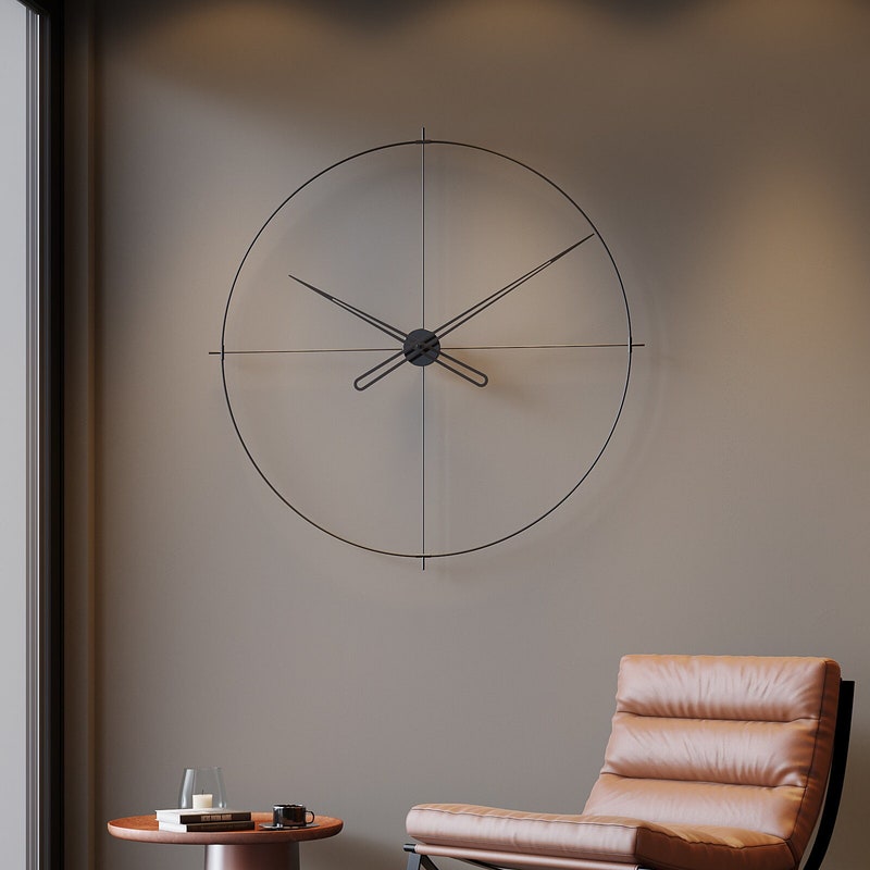 Large Modern Wall Clock - Etsy