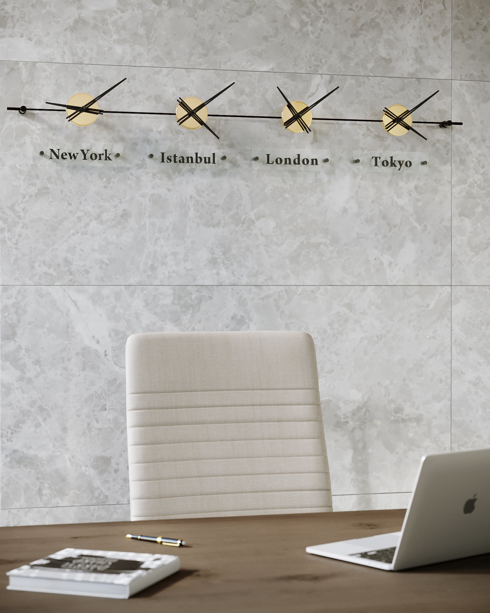 Modern World Clock: Large Steel Wall Art, Minimalist Design - Etsy