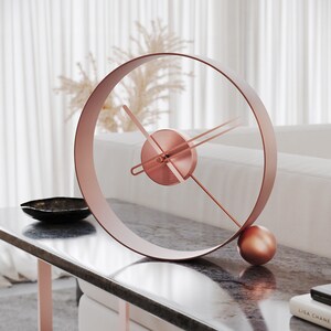 Modern Wood Table Clock: Minimalist Desk Decor - Etsy