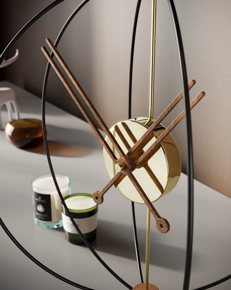 Table Clocks Modern Wood Table Clocks Clock on Stand Unique - Etsy