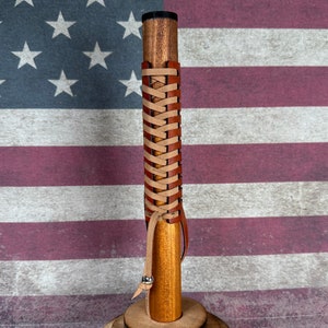 Custom Leather Walking Stick GRIP With Wrist Strap US Veteran Made USA ...
