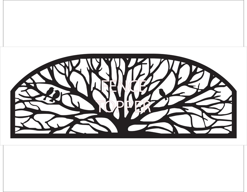 SVG DWG Dxf Cut File Fence Topper Panel Birds in Bush Us - Etsy UK